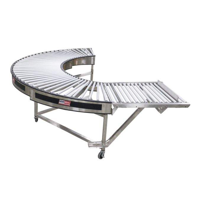 180 Degree Right Hand Gravity Turnaround Conveyor 22" Wide with 4 ...